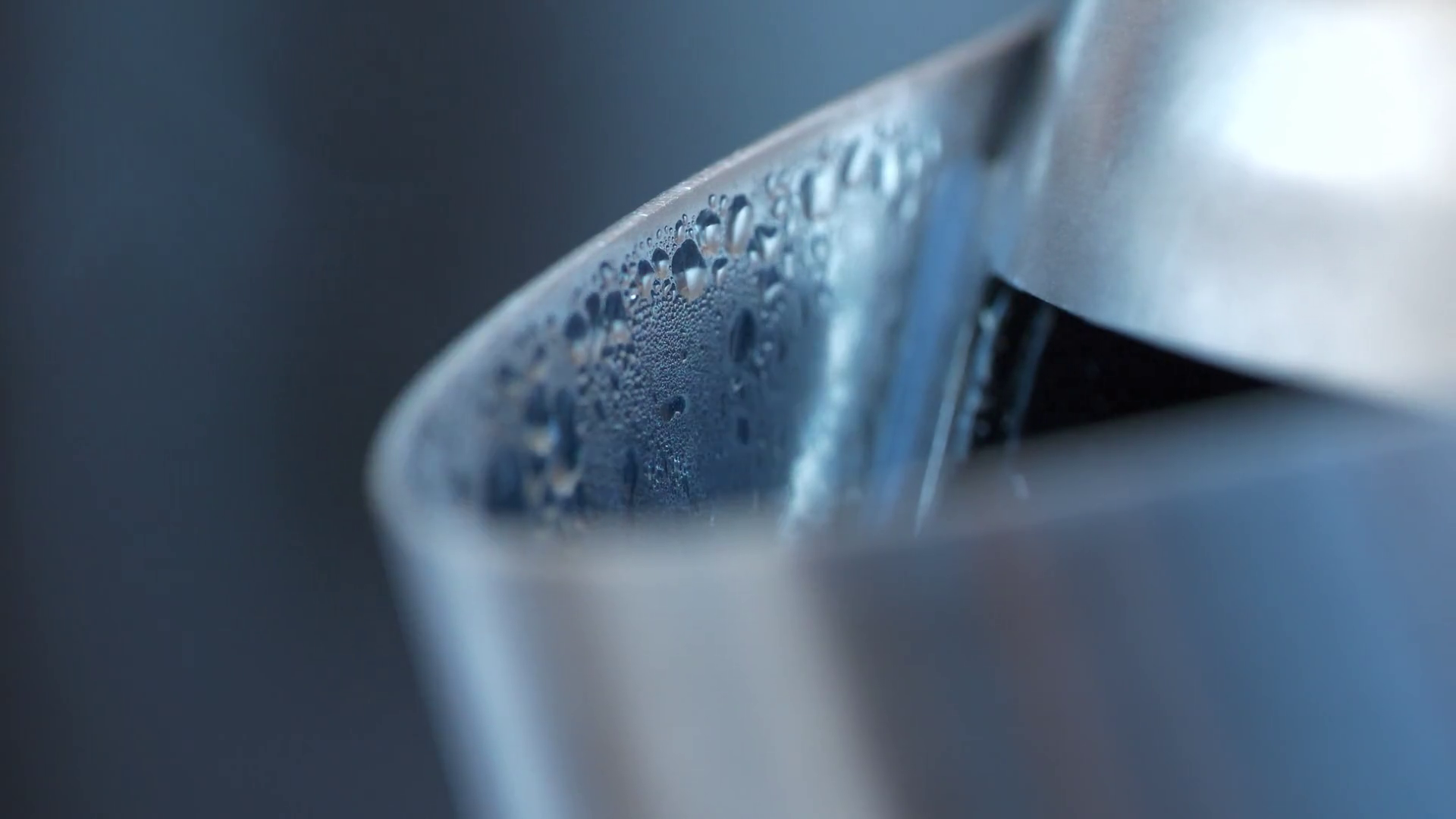 Formation Of Steam Condensation On Metal Stock Footage SBV-348561378 ...