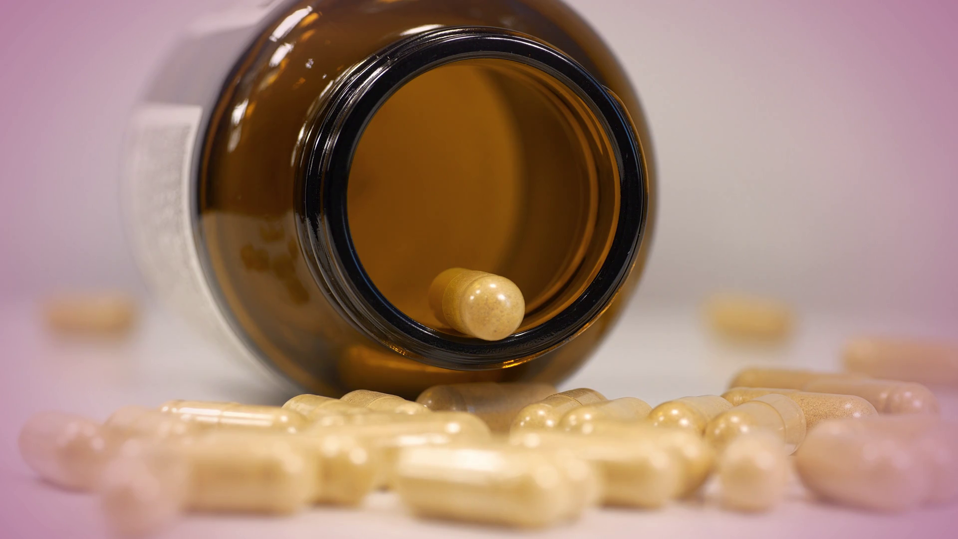 Capsules With Vitamins Open Glass Jar Lies Stock Footage SBV-348740150 ...