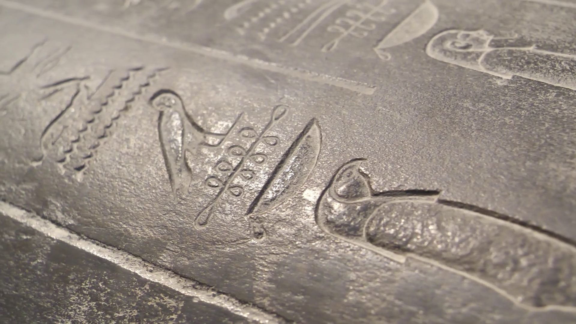 Ancient Hieroglyphs On Stone Tomb Of Pharaoh Stock Footage SBV ...