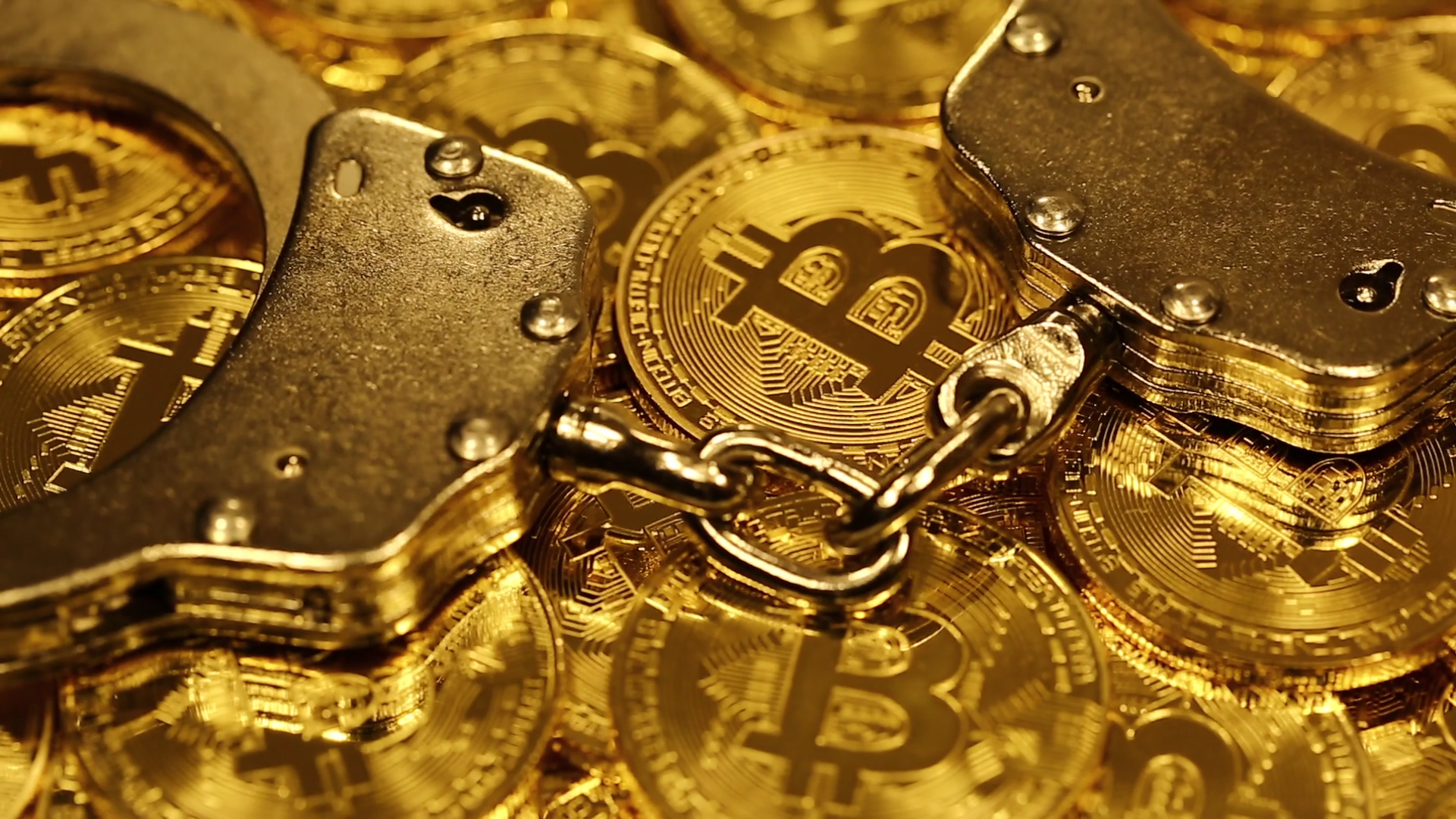 Bitcoin Mining Concept With Handcuffs Stock Footage SBV-321796535 ...