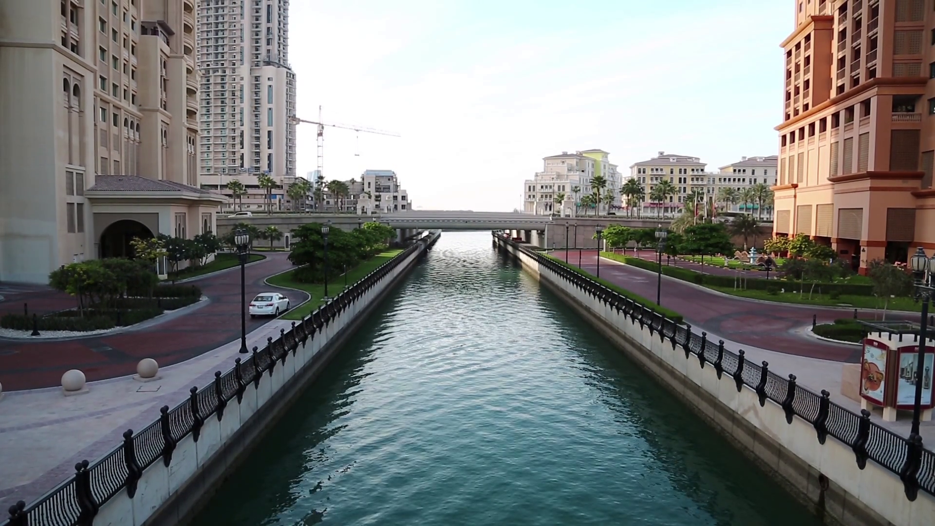 Canal in Pearl-Qatar in Doha city, Qatar, Persian Gulf, Arabian ...
