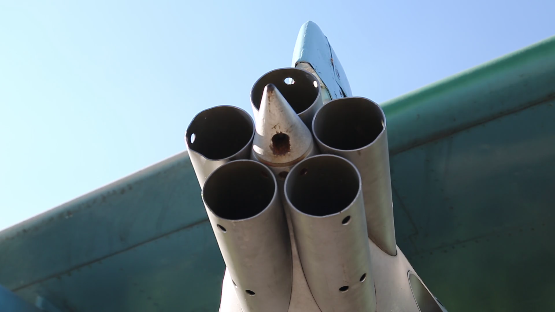 Jet Fighter With Rocket Launchers On Wings Stock Footage SBV-314435942 ...