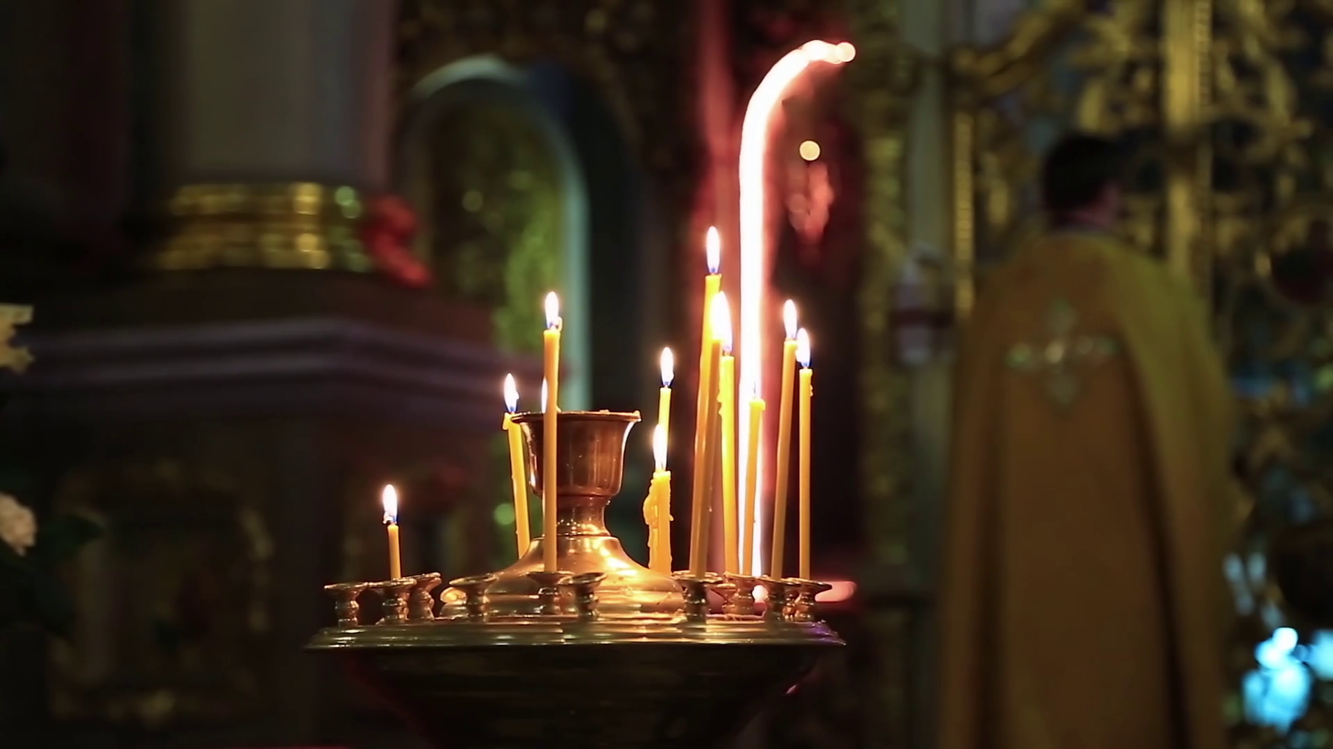 Orthodox Priest Is Cross Oneself Prays In Stock Footage SBV-314247033 ...