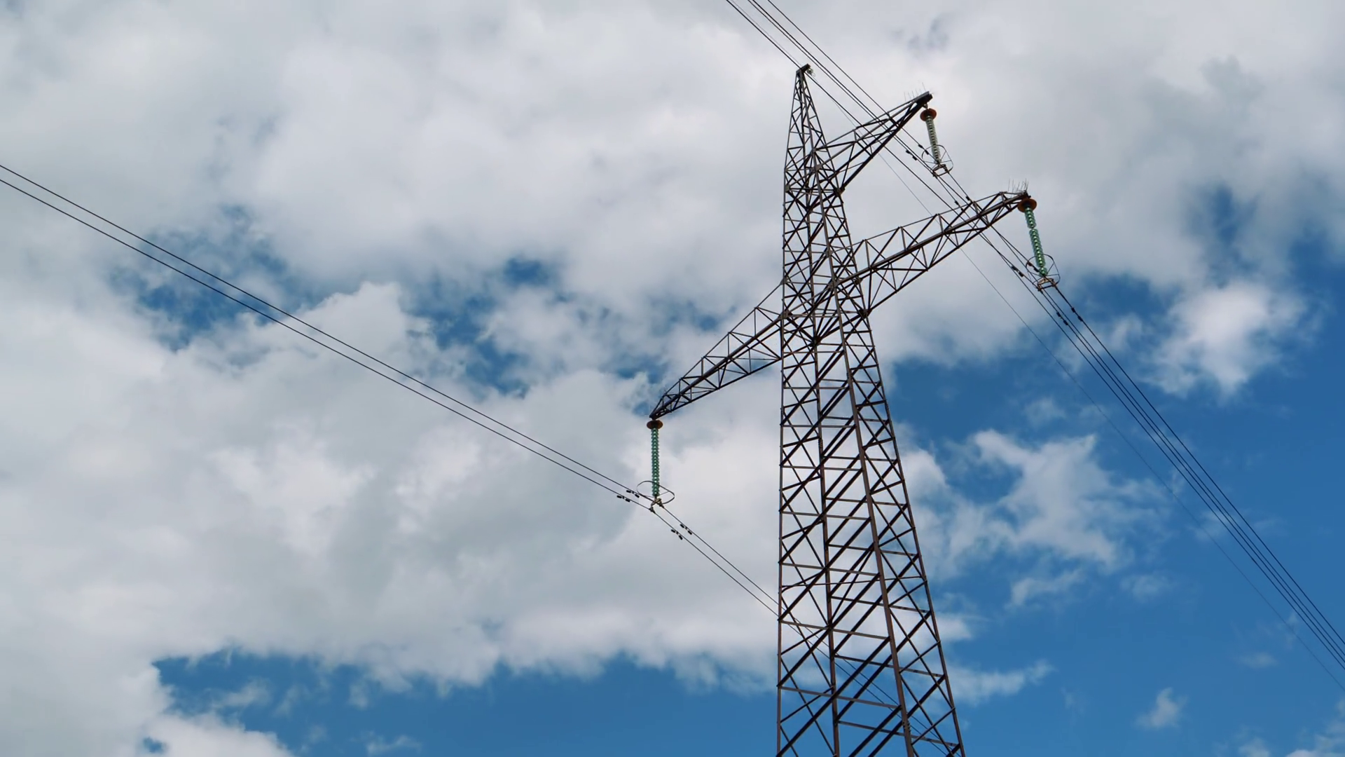 Power Transmission Tower Storm Clouds Stock Footage SBV-338465008 ...