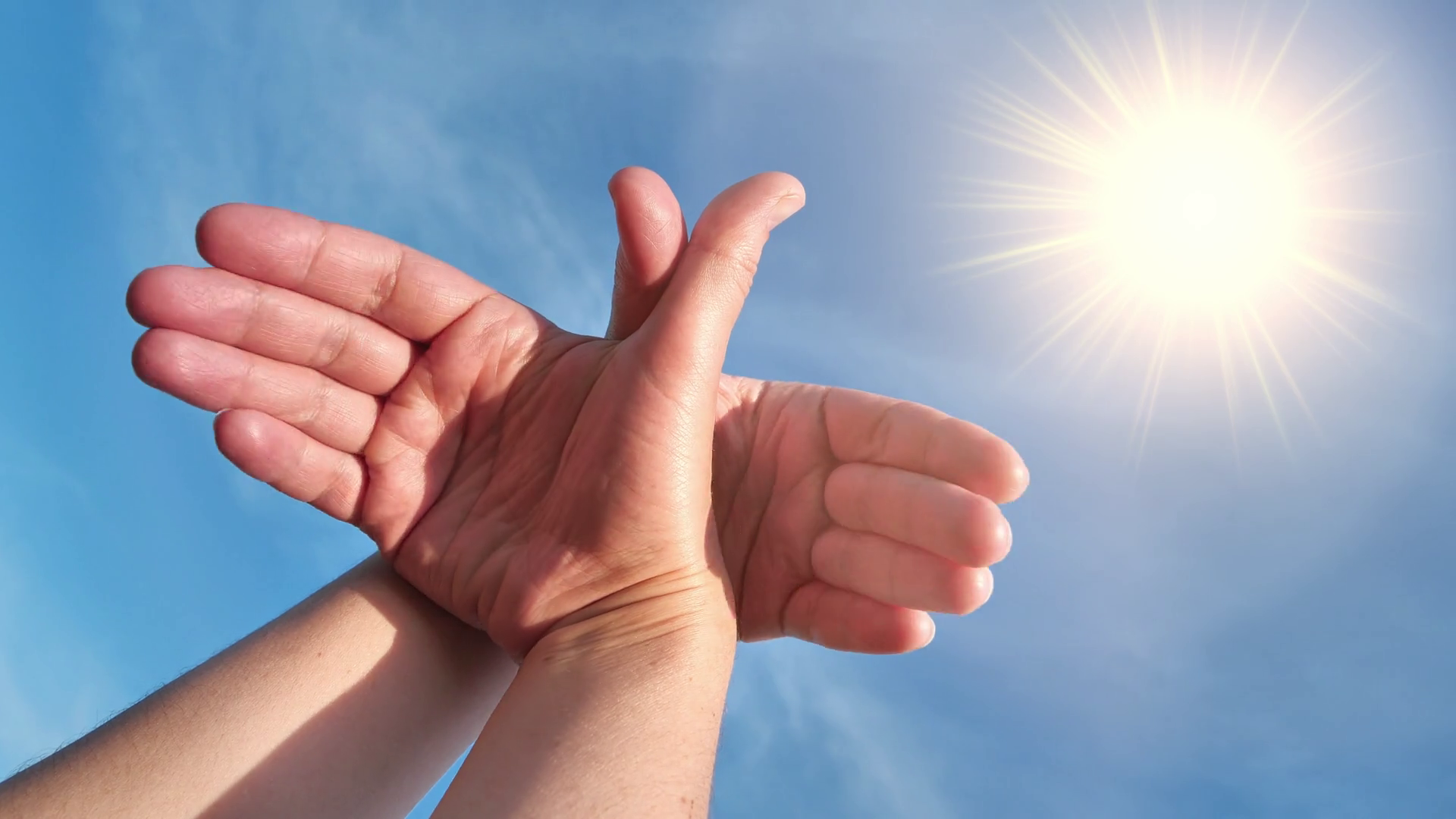 Slow Motion Woman Hands Making Butterfly Stock Footage SBV-338587429 ...