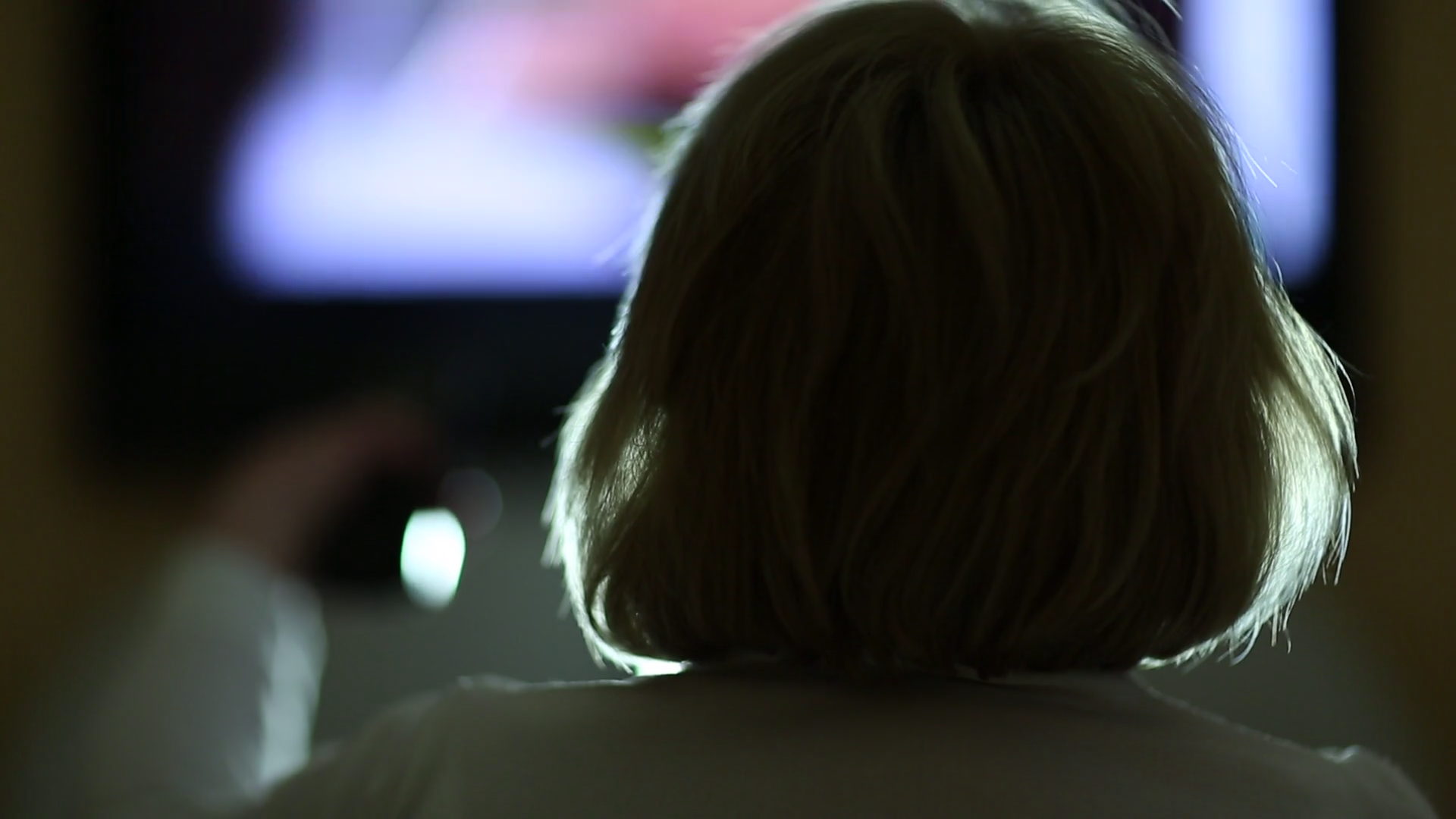 Woman With Remote Control Switching Tv Stock Footage SBV-304883771 ...