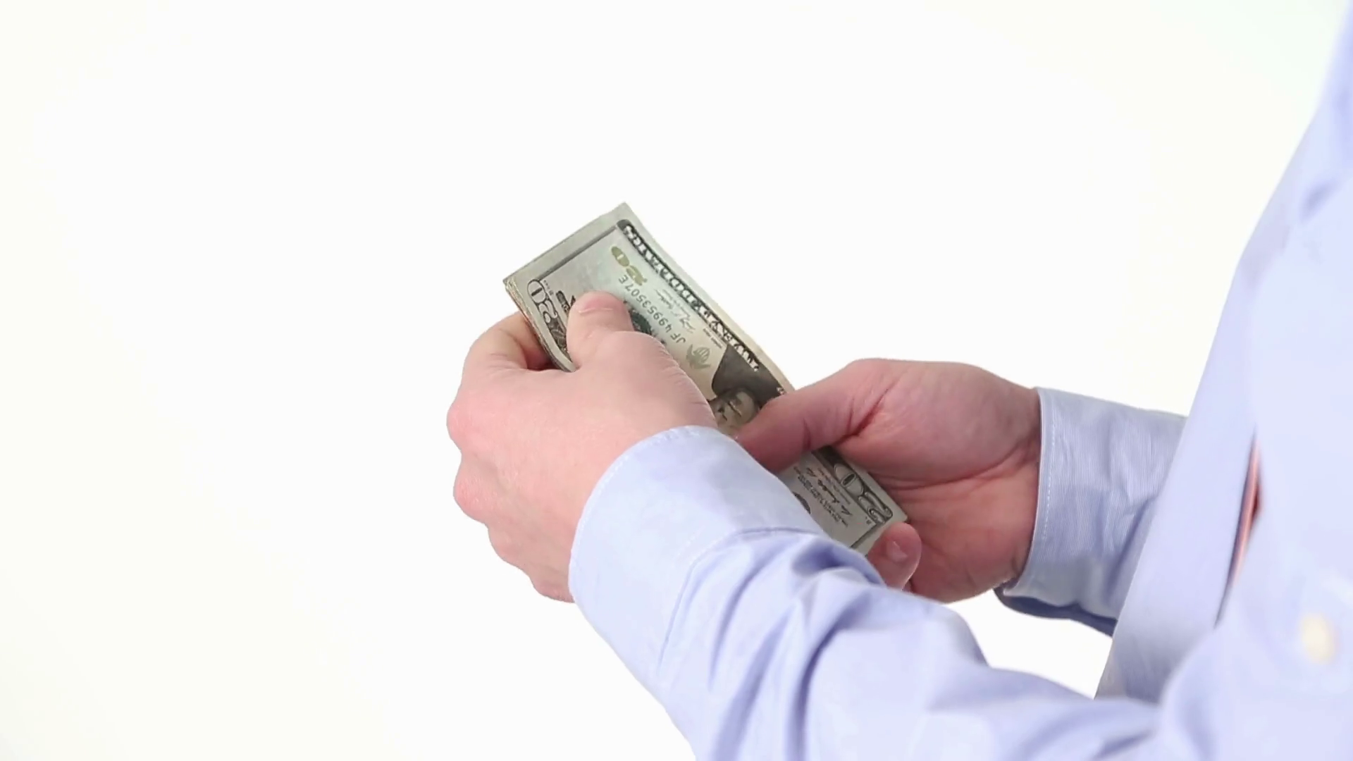 Adult Male Hands Holding Counting Cash Stock Footage SBV-305762302 ...