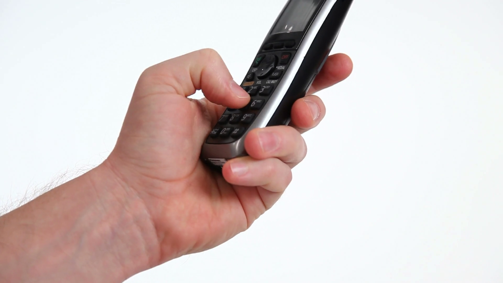 Male Hand Dialing Keypad Of Cordless Stock Footage SBV-304829427 ...