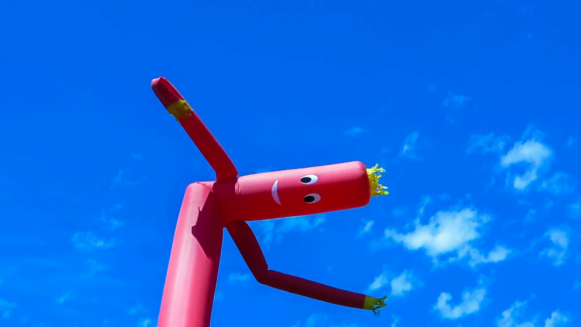 Red Air Dancer Dancing Against Blue Sky Stock Footage SBV-307806663 ...