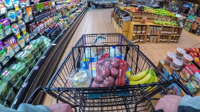 Loaded Grocery Cart Stock Footage: Royalty-Free Video Clips - Storyblocks