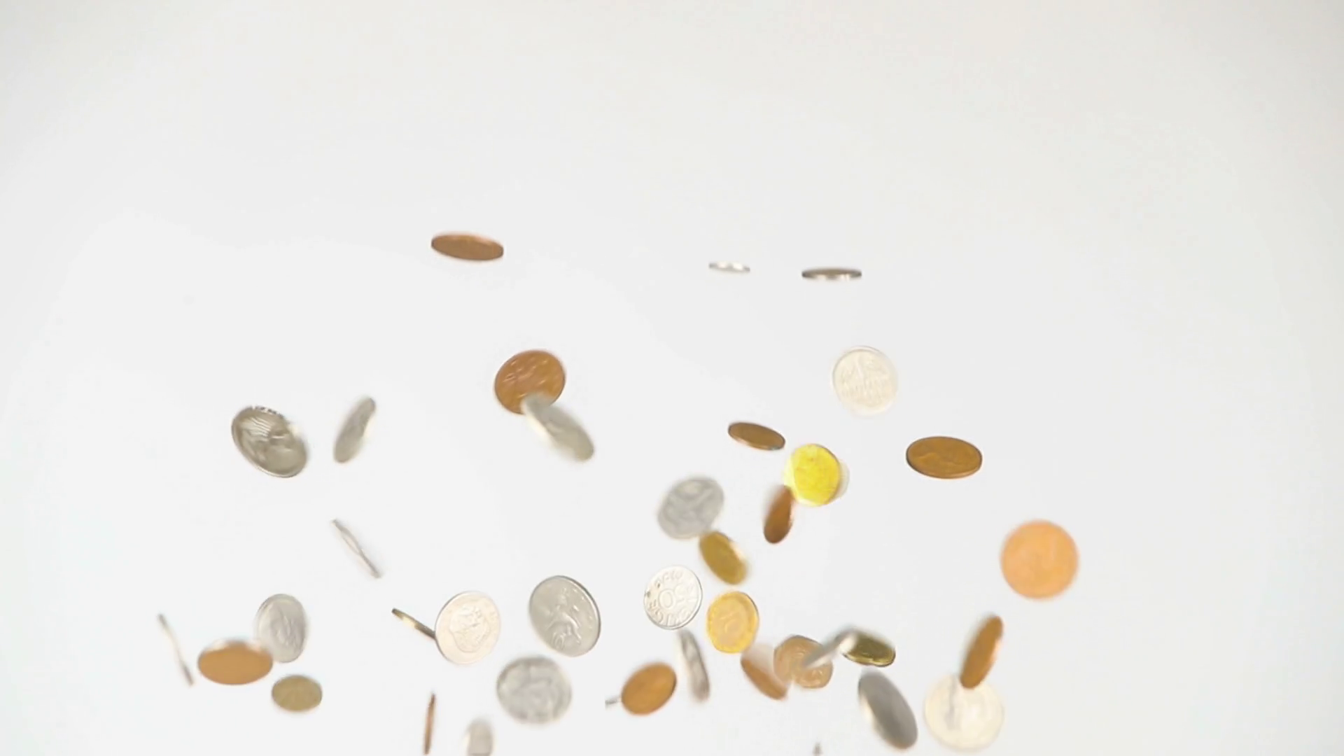 Coins Being Tossed Into Air; Slow Motion 4k Stock Footage SBV-330080174 ...
