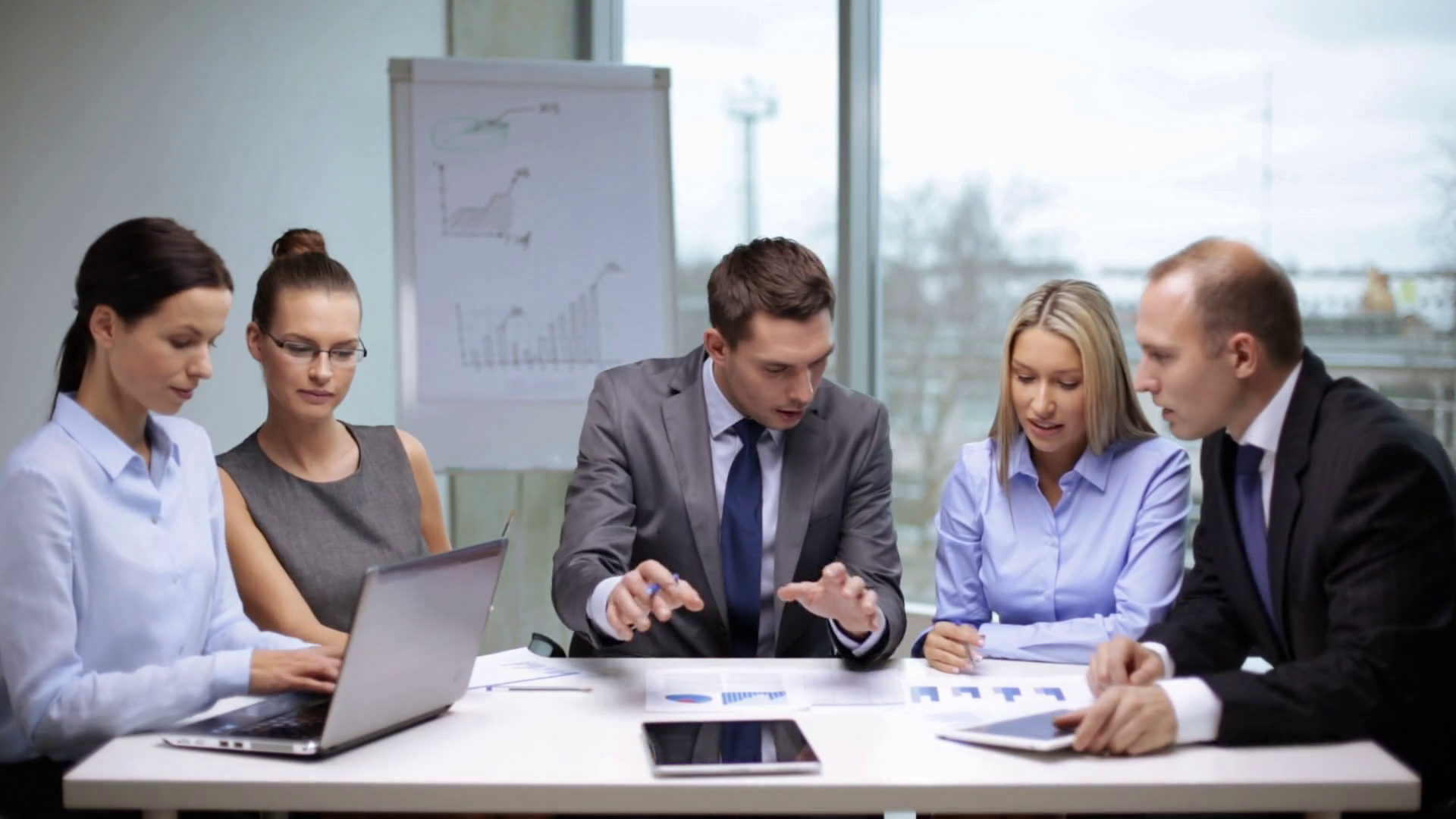 Office Teamwork Concept - Group Of Business Stock Footage SBV-305890934 ...