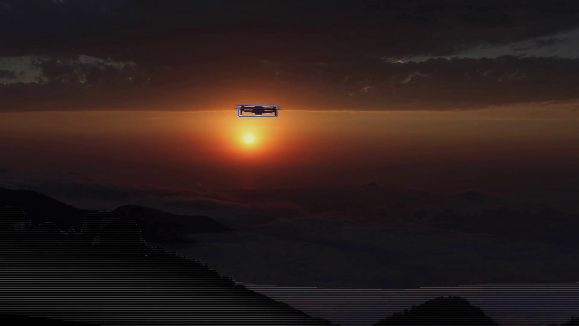 Ai Drone Silhouette Detection Sunset Flight Stock Footage SBV-352021706 ...