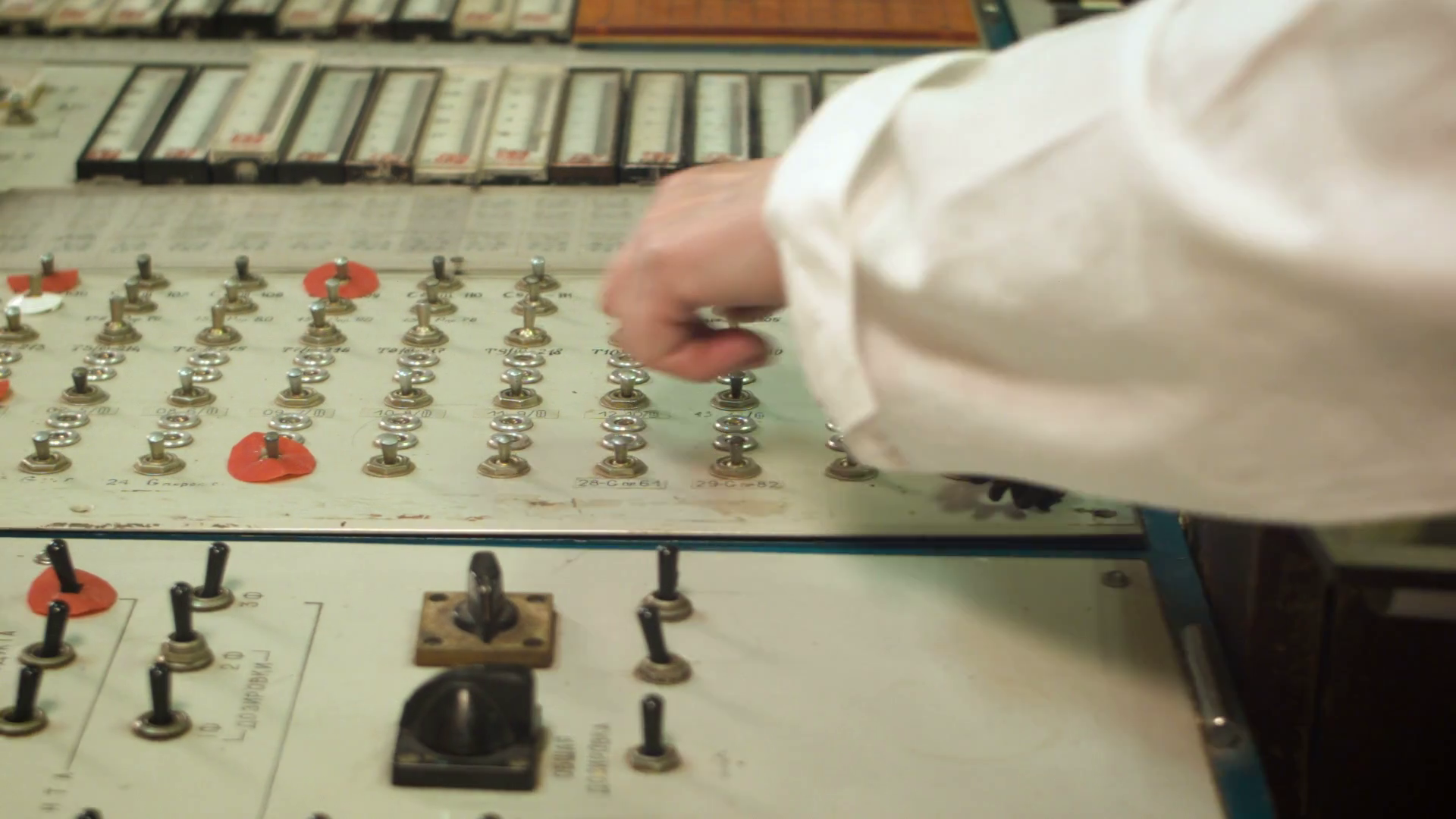 A Control Panel Of Old Ussr Nuclear Station Stock Footage SBV-311767473 ...