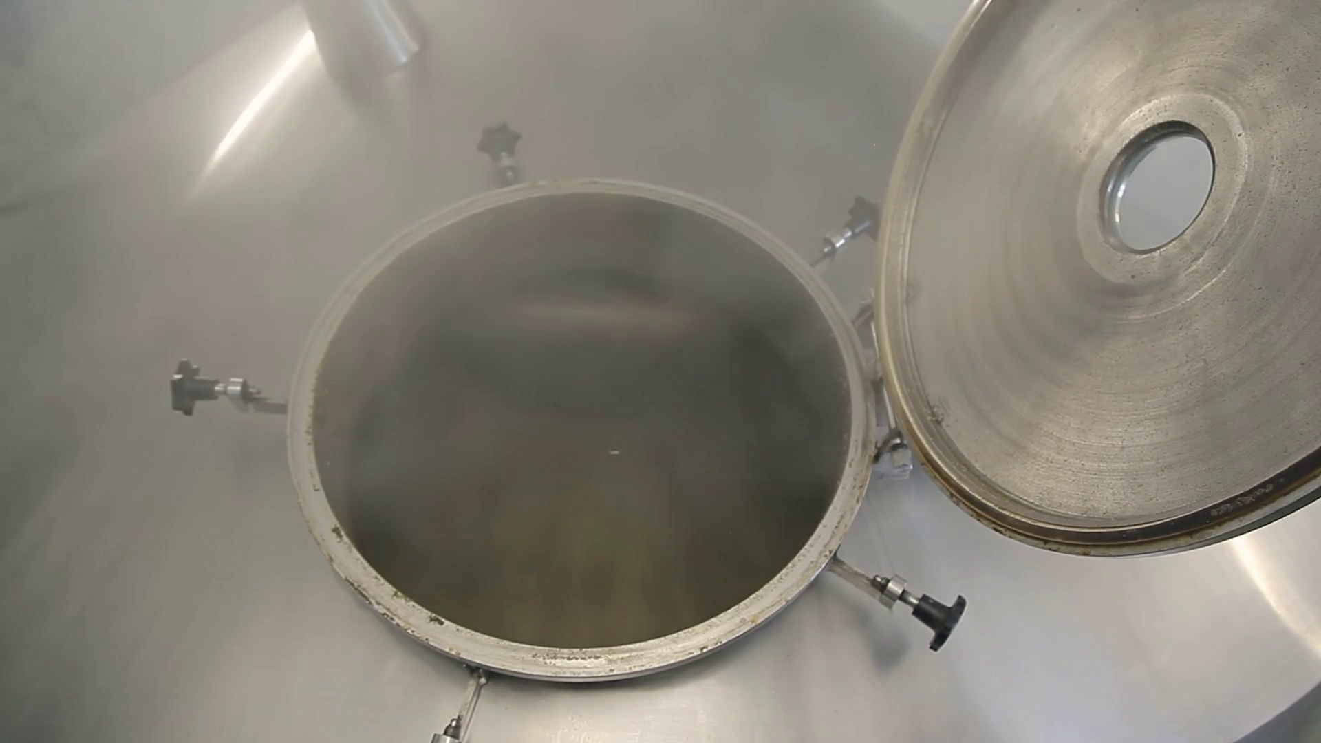 The Hatch Of Large Metal Tank Is Opened Stock Footage SBV-307023336 ...