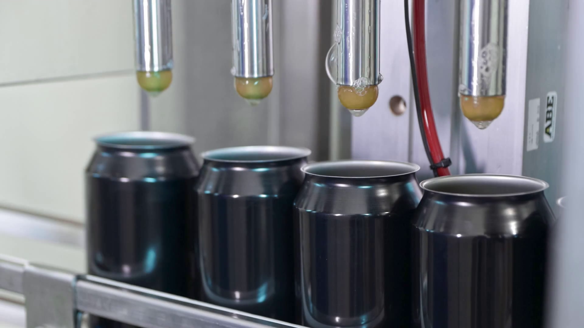 Filling Black Cans On Brewery Conveyor Stock Footage SBV-348371273 ...