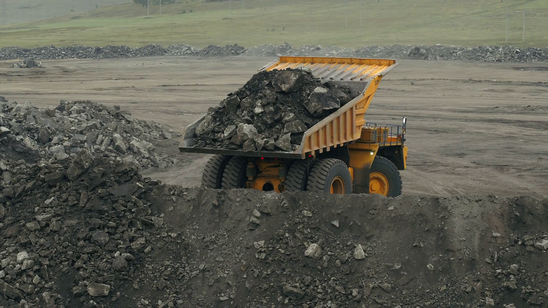 A Giant Lorry Is Dropping Coal Stock Footage SBV-331039178 - Storyblocks