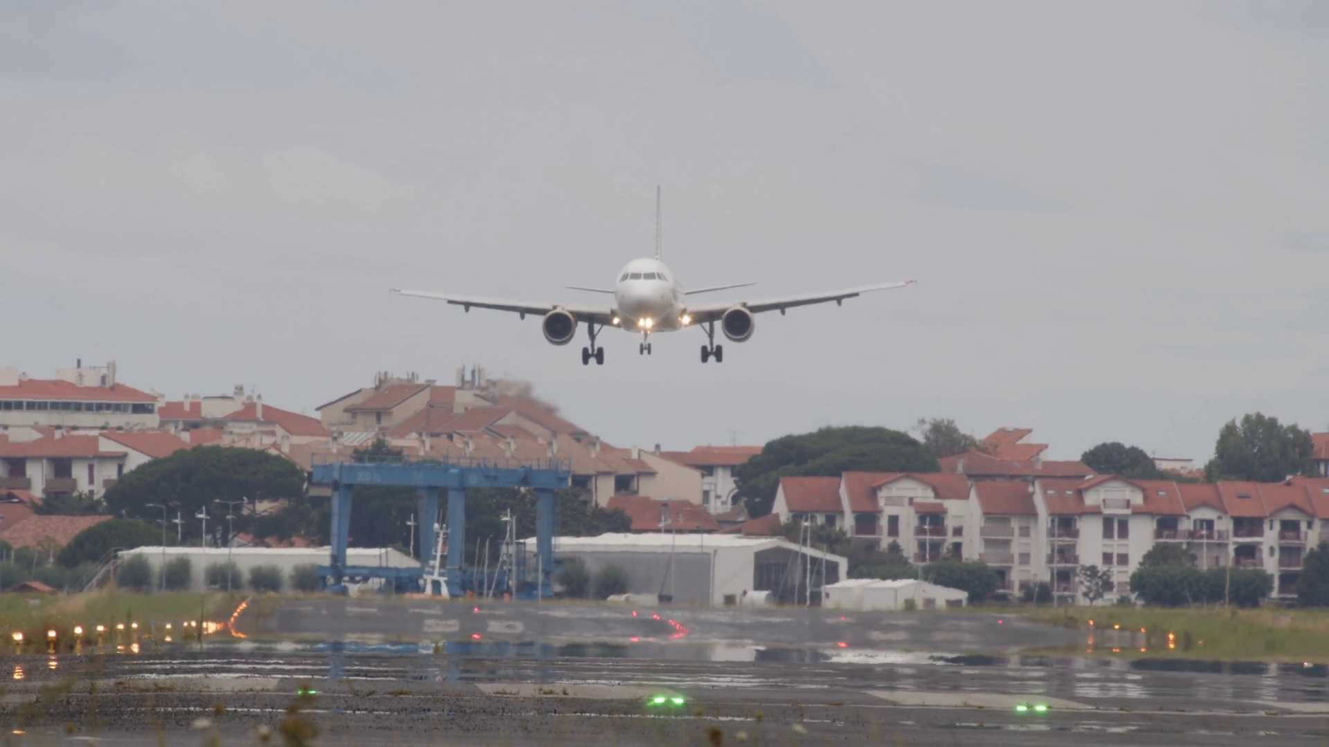Large Airplane Landing Smoothly On Airport Stock Footage SBV-351679111 ...