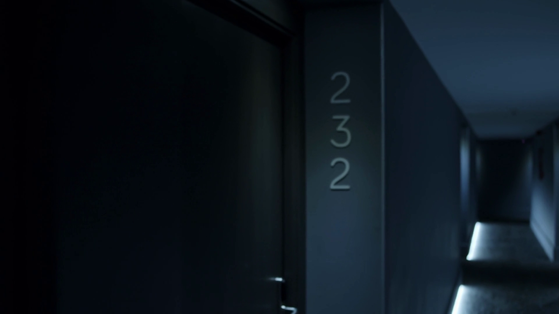 Dark Hotel Corridor Revealing Room Number Stock Footage SBV-351727349 ...