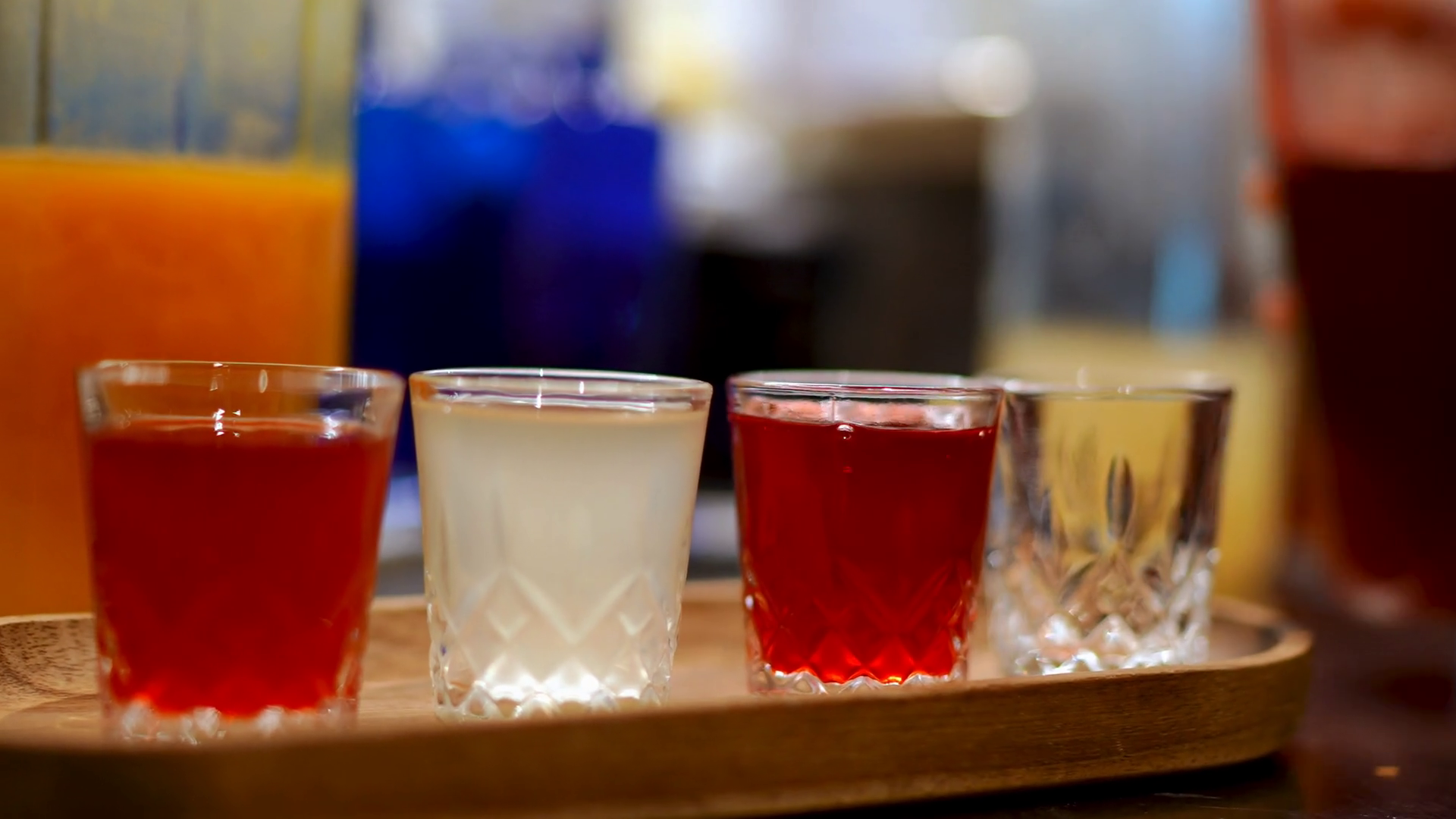 Pouring Variety Of Colorful Beverages Into Stock Footage SBV-352676477 ...