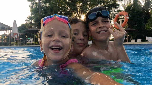 Kids Playing In Pool Stock Footage: Royalty-Free Video Clips - Storyblocks