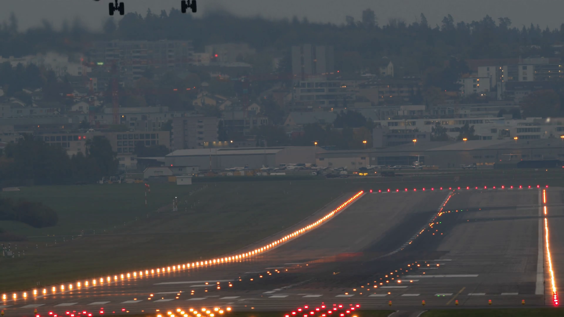 Slow Motion - Airplane Landing At Airport Stock Footage SBV-347302928 ...