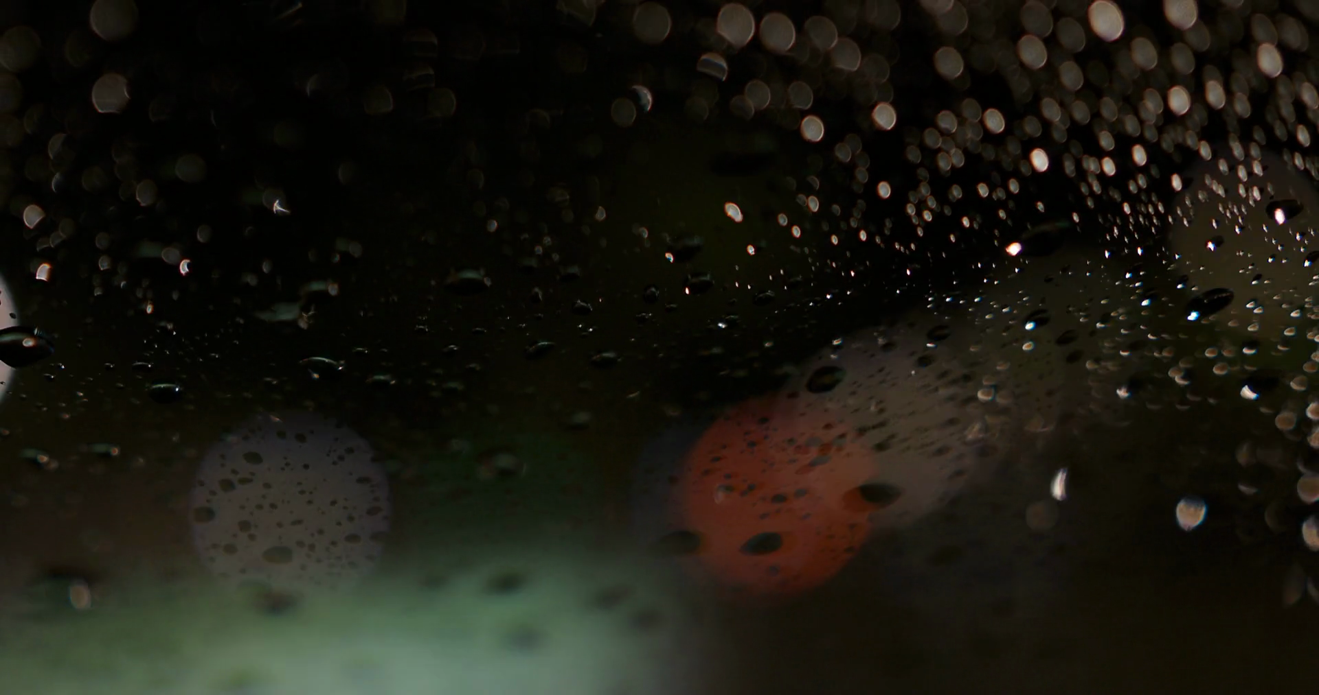 Raindrops On Car Windshield City Lights Stock Footage SBV-348491327 ...