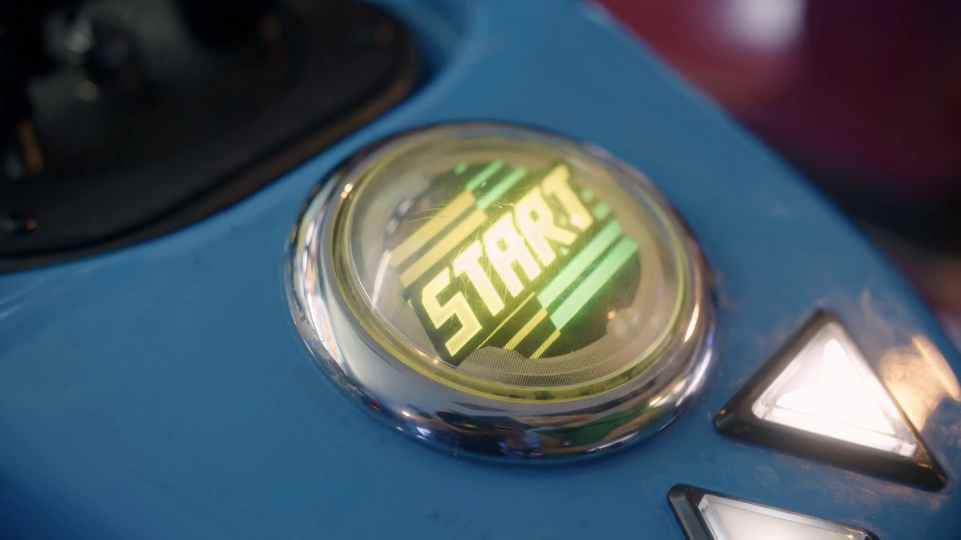 Close-up Of Blinking Start Button On Stock Footage SBV-348587222 ...