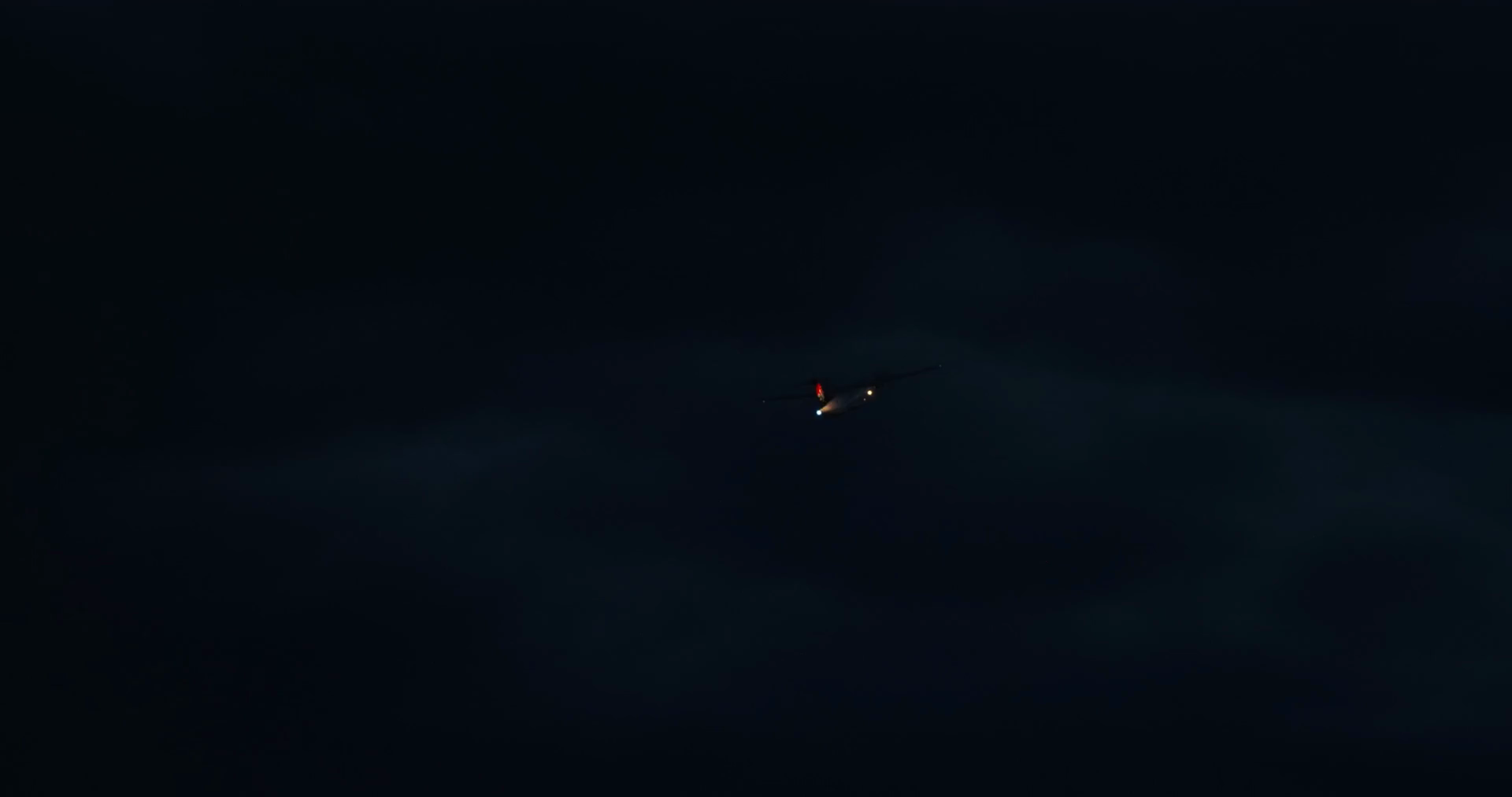 Aircraft Lights Visible Against Night Stock Footage SBV-348851627 ...