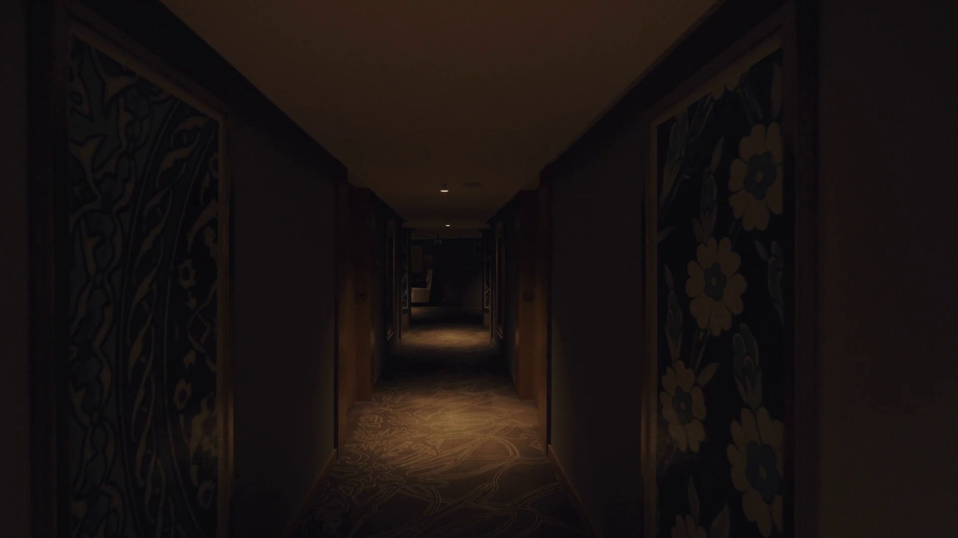 A Steadicam Shot Of Dark Hotel Hallway Stock Footage SBV-337754118 ...