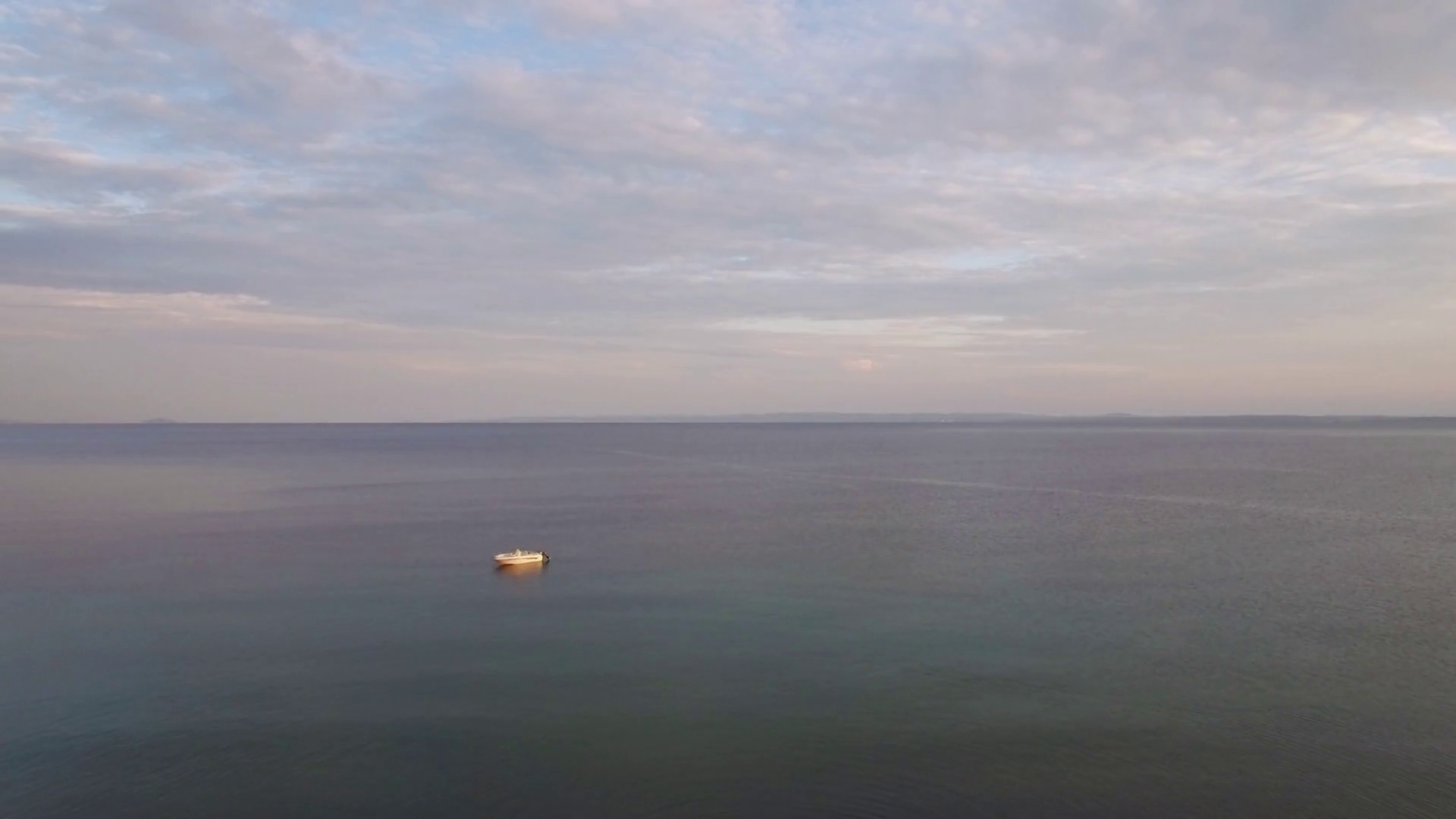 Aerial View Of Vast Quiet Sea With Single Stock Footage SBV-321509986 ...