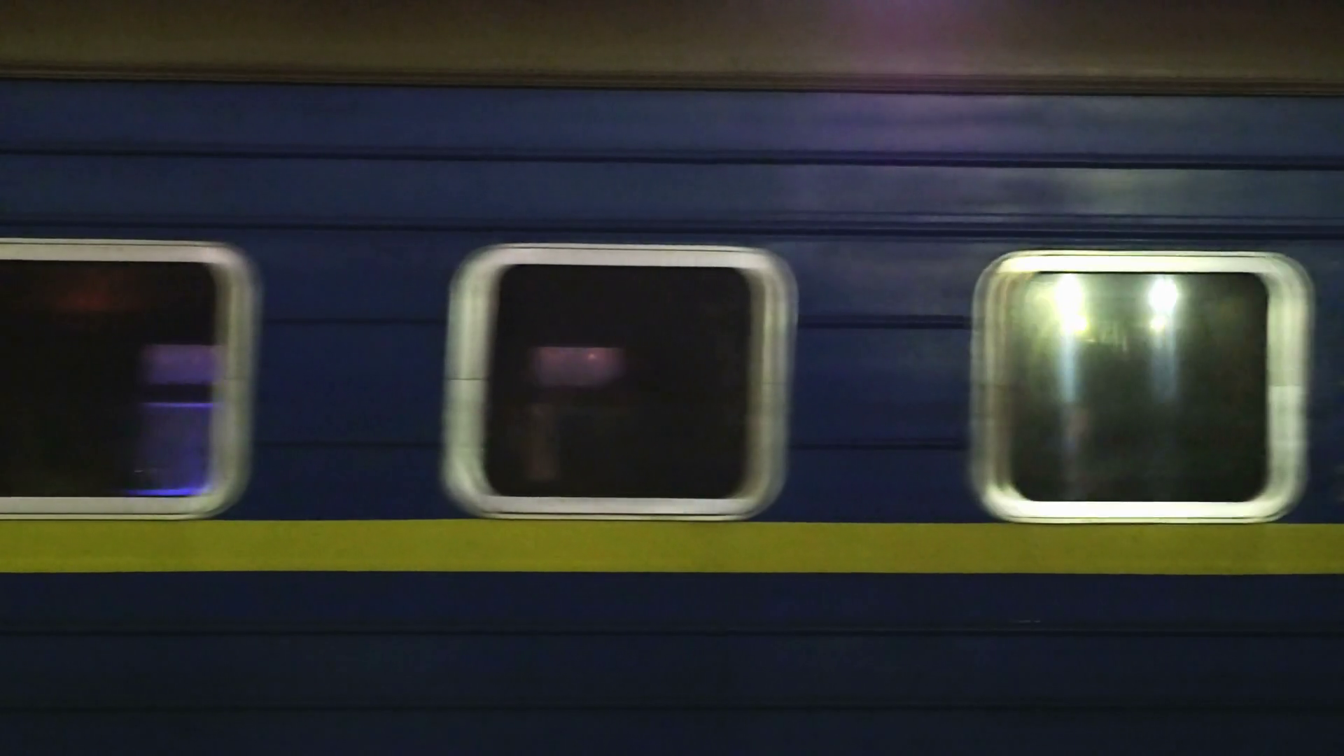 Close-up Shot Of Passenger Train Passing Stock Footage SBV-338010627 ...