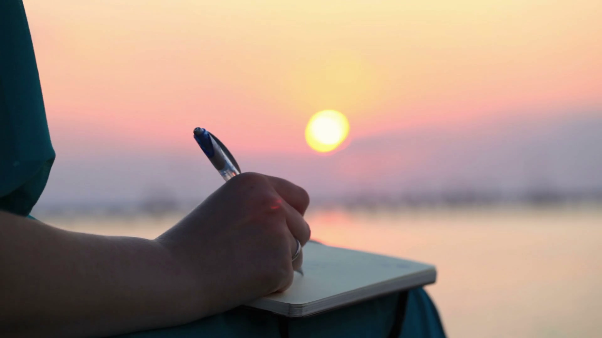 Close Up View Of Hand Of Woman Writing In Stock Footage SBV-338047730 ...