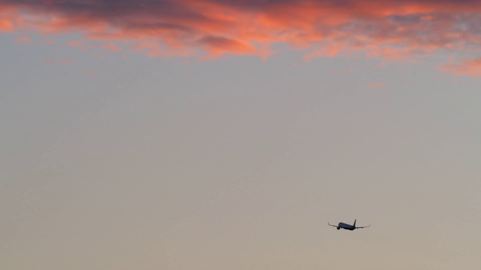 Distant View Of Airplane Flying In Evening Stock Footage SBV-338006849 ...