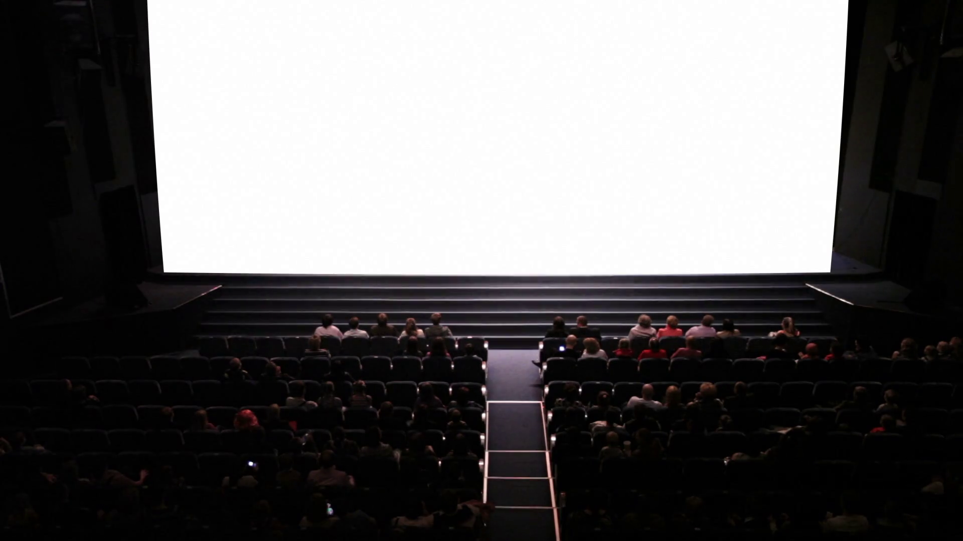 Empty Screen In Cinema Wide Shot Ready To Stock Footage SBV-338047457 ...