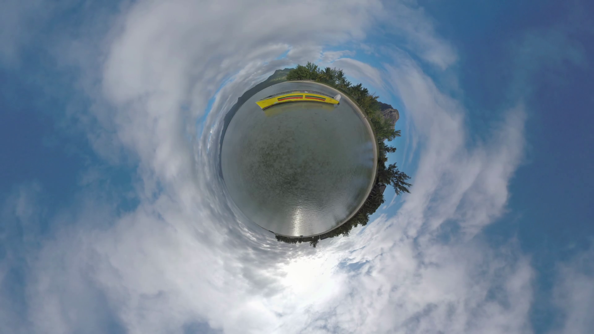 Little Planet Effect Landscape Of Mauritius Stock Footage SBV-337998541 ...