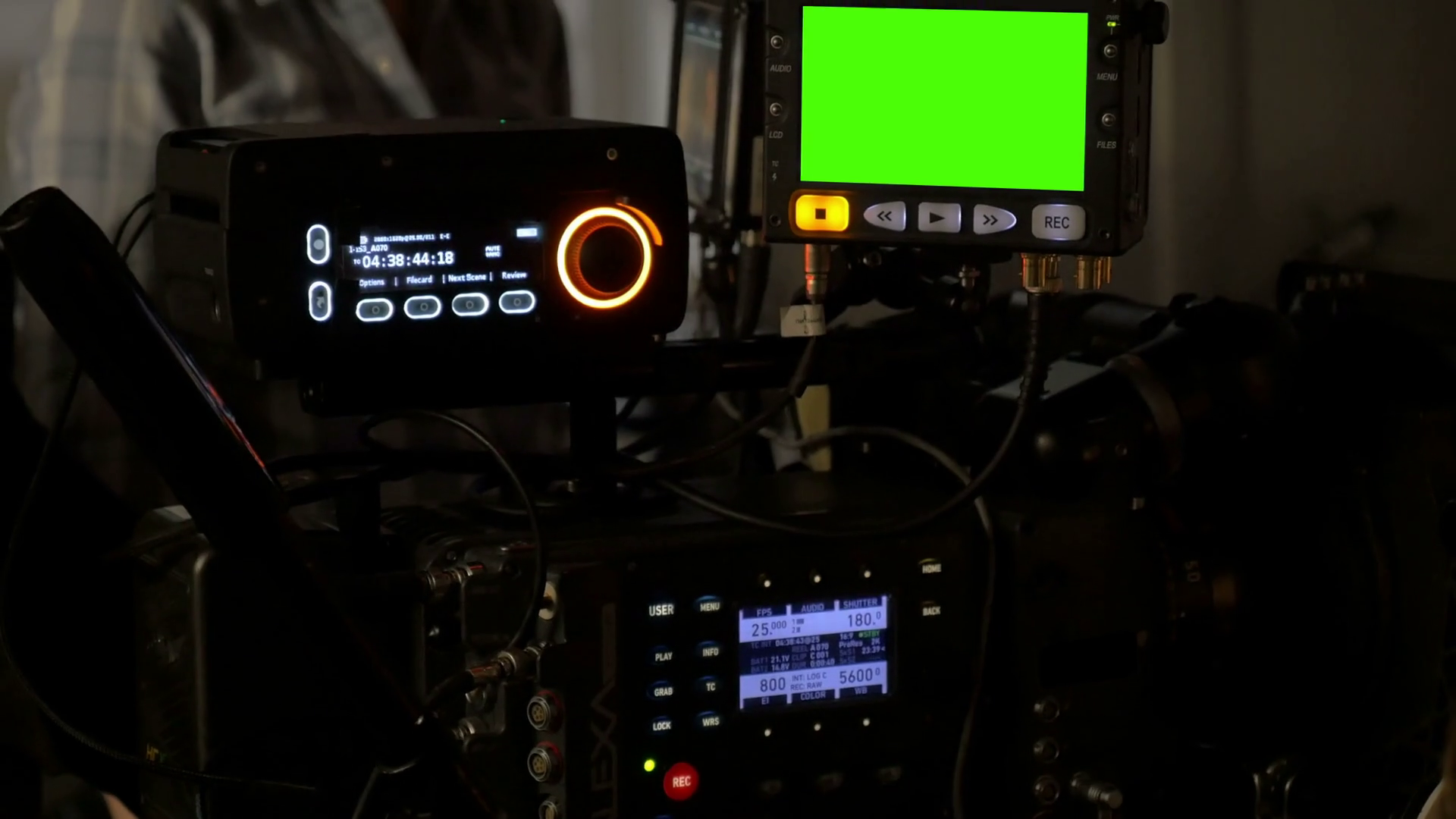 Modern Filming Equipment With Green Screen Stock Footage SBV-338010043 ...