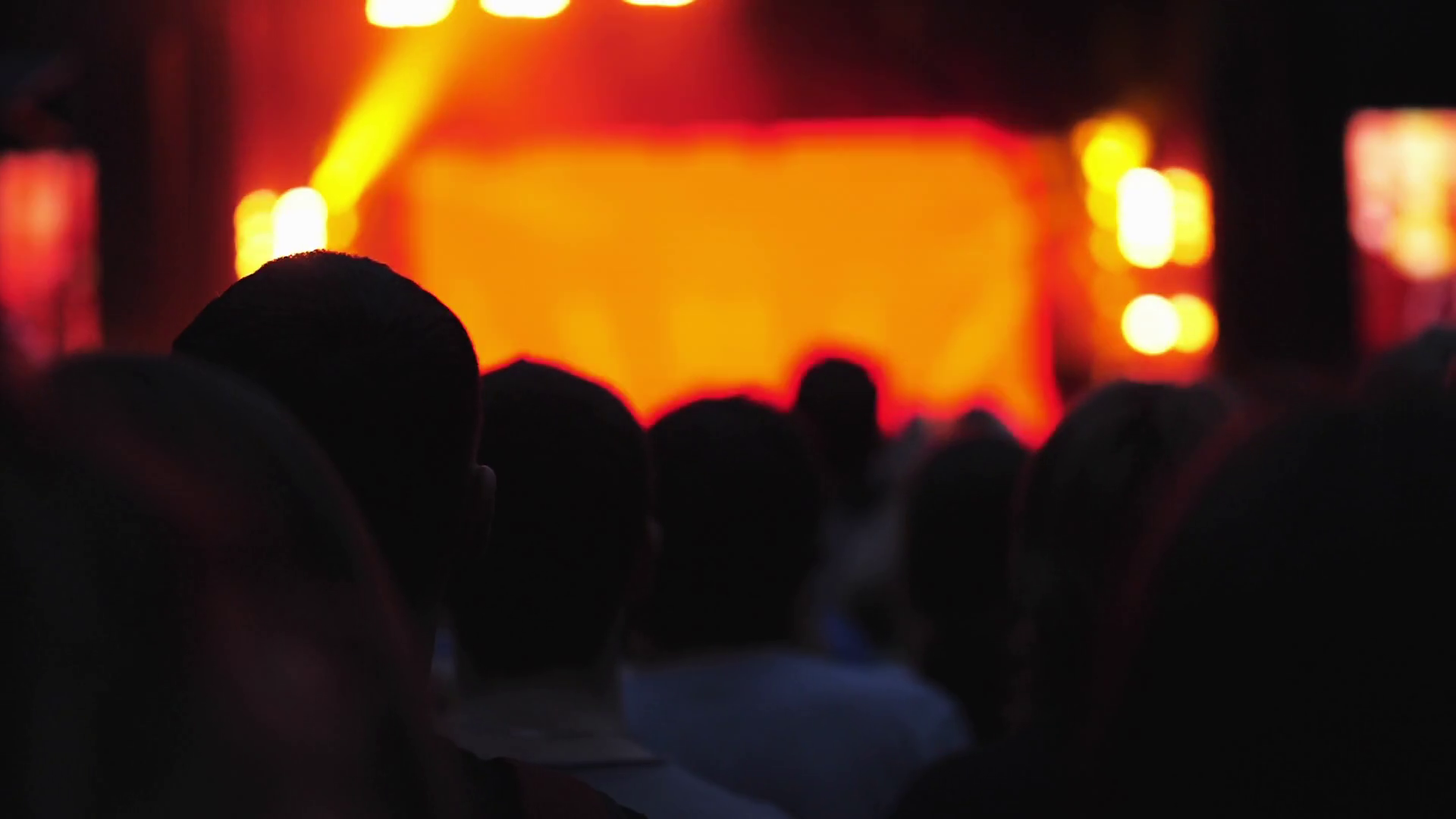 Slow Motion Shot Of Audience Watching Singer Stock Footage SBV ...