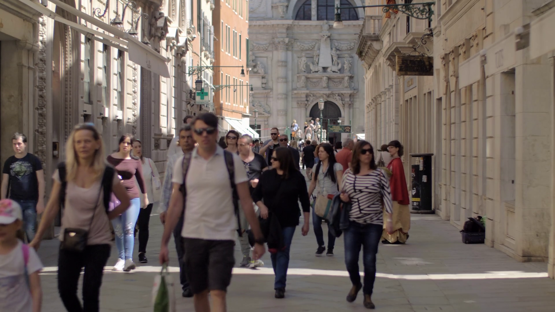 Venice Italy - April 22 2018: Lively Street Stock Footage SBV-334217412 ...