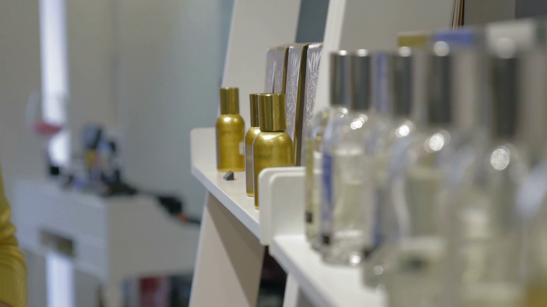 Woman Testing Perfume In Shop Using Paper Stock Footage SBV-338058433 ...