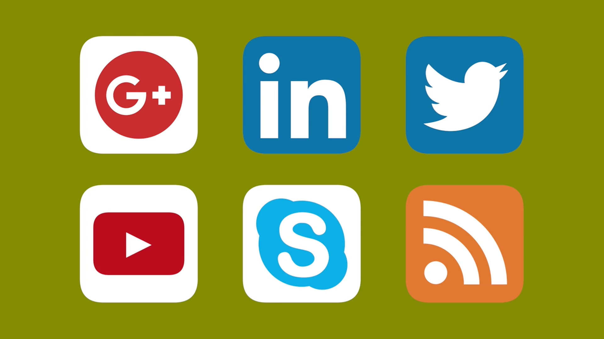 Social Media Icons: Animated Icons pack for Apple Motion 5 and Final ...