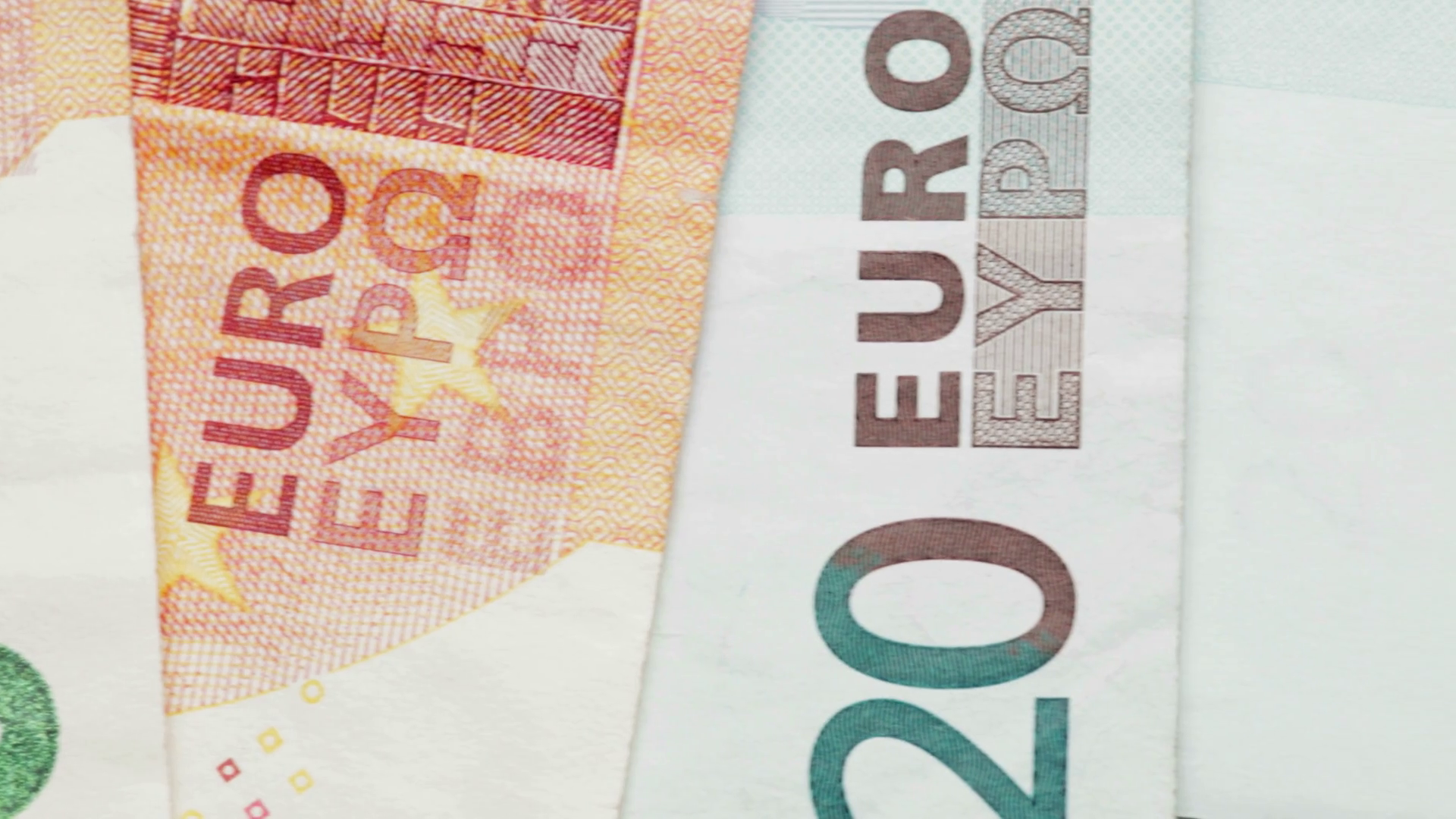 Extreme Closeup Footage Of Euro Bills Stock Footage SBV-303981261 ...