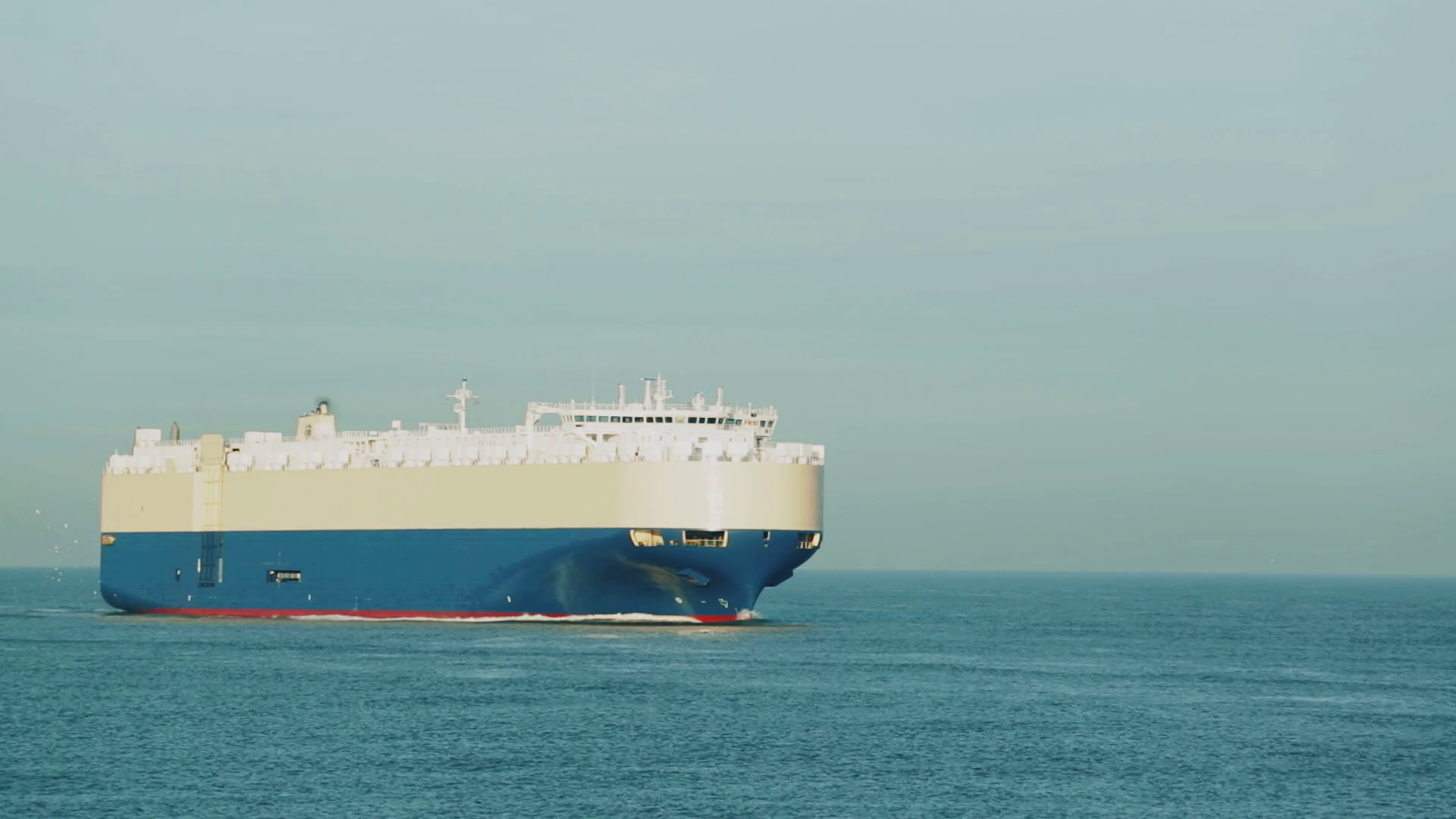 A Large Crude Oil Tanker Ship Sailing At Sea Stock Footage SBV ...