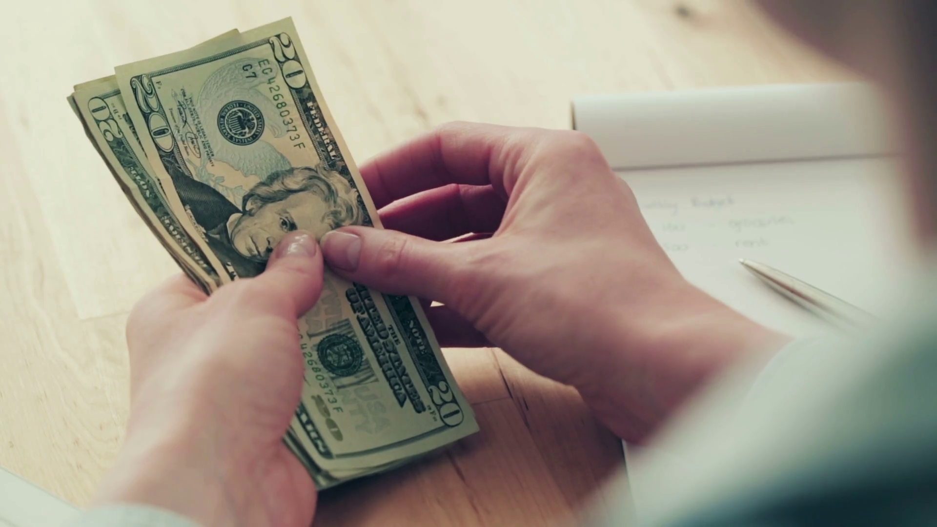 Closeup Footage Of Person Counting Currency Stock Footage SBV-302773241 ...