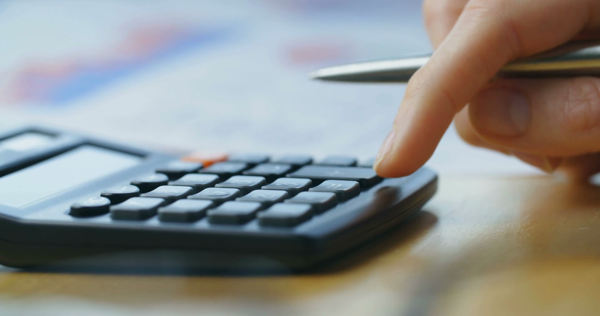 Female hand typing on a calculator. Closeup shot. Stock Video Footage ...