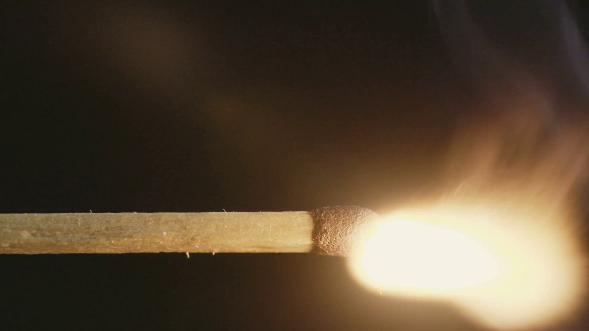 Slow Motion Shot Of Matchstick Catching Fire Stock Footage SBV ...