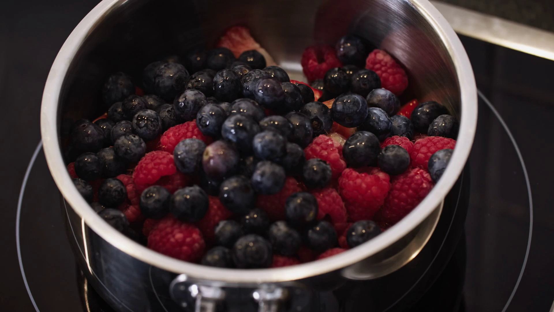 Preparing Homemade Jam With Forest Fruits Stock Footage SBV-348845611 ...