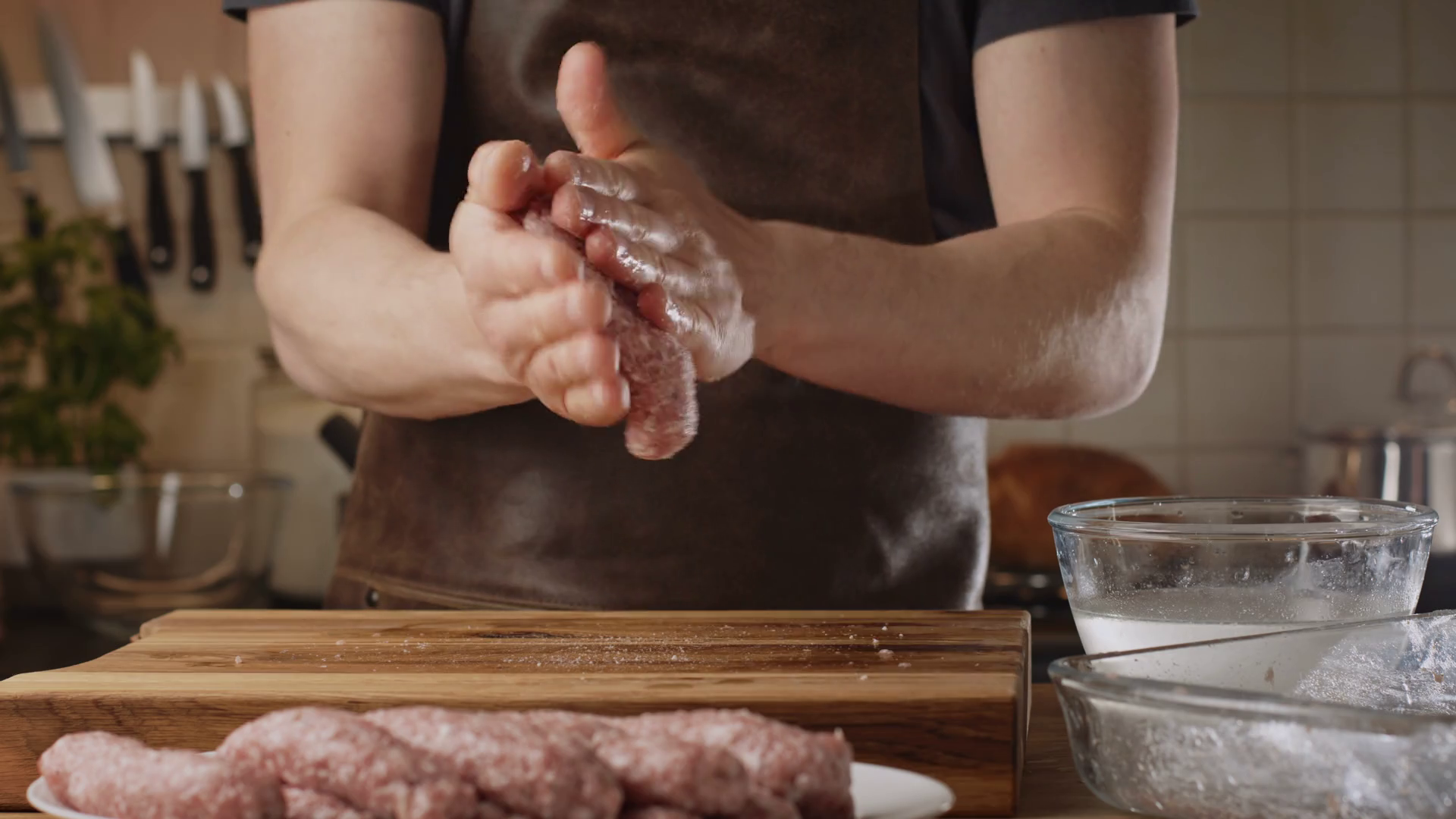 Home Chef Preparing Bbq Recipe - Balkan Stock Footage SBV-348845650 ...