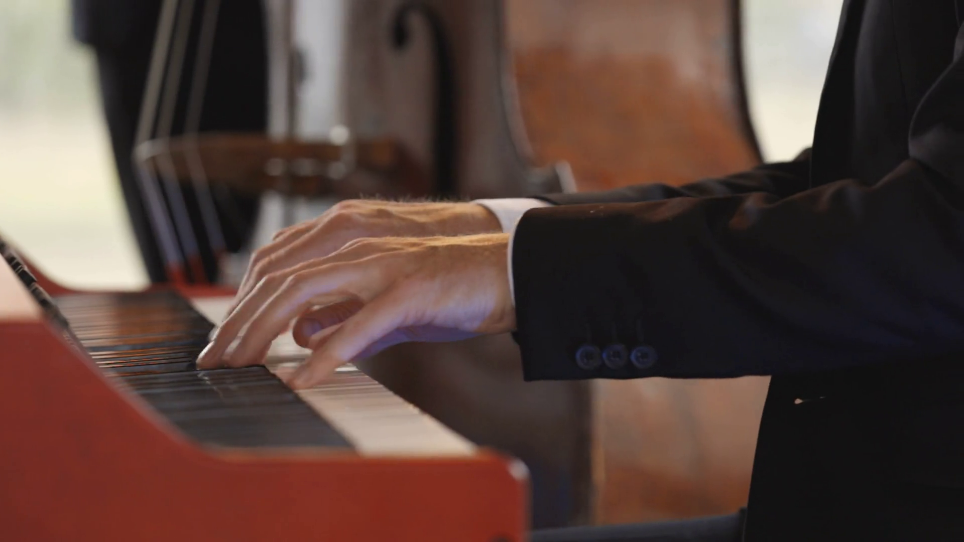 The Hands Of Male Pianist Playing Music On Stock Footage SBV-348852432 ...