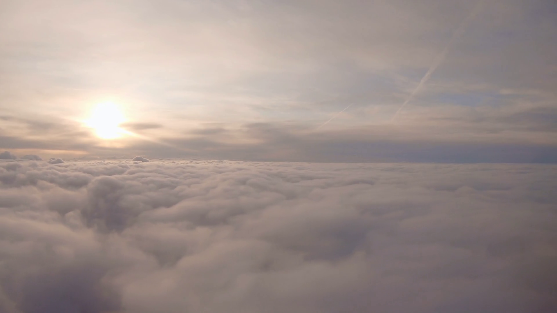 Aerial Shot Of Flight Above Thick Clouds Stock Footage SBV-338102774 ...